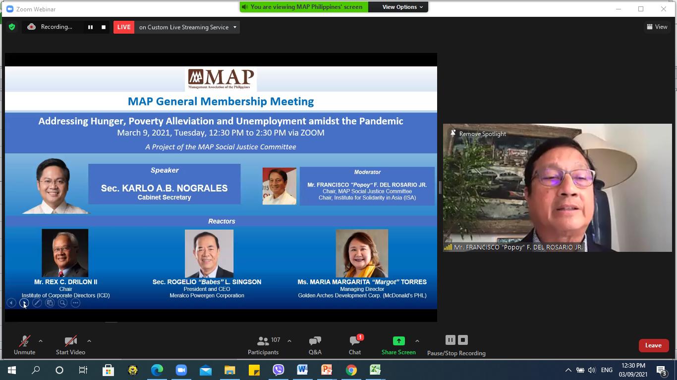 MAP GMM - March 9, 2021 - Management Association of the Philippines